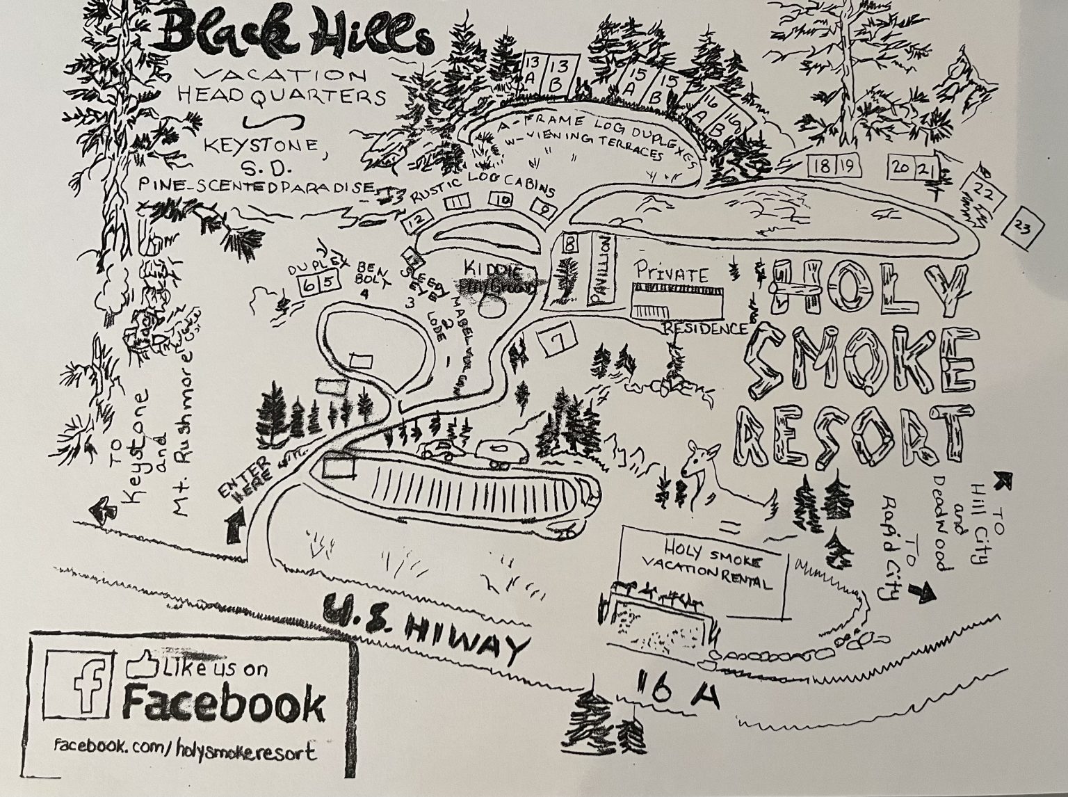 Map - Holy Smoke Resort